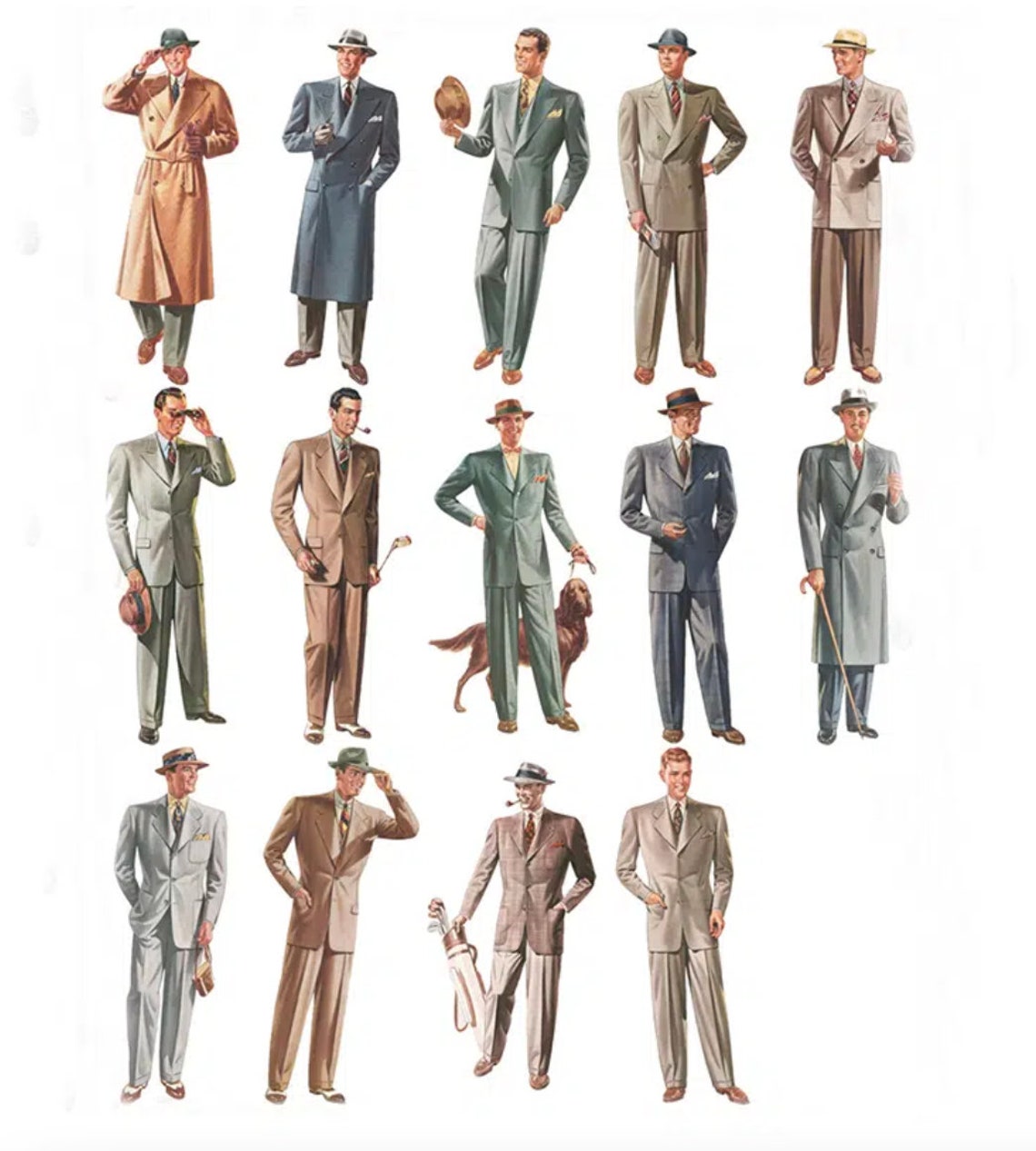 14 Retro Gentleman Man Stickers Crafts and Scrapbooking Sticker 2-3 ...