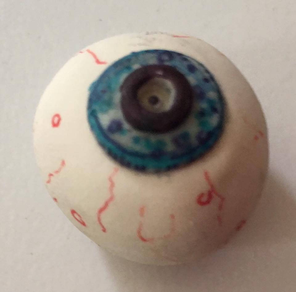 Handmade Clay Eye Eyeball Round Ball Flat Back Cabochon Spirit Doll ...
