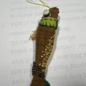 Wool Felt Fish Little Appliqué Patch Ornament Ornie Felt Embroidered ...