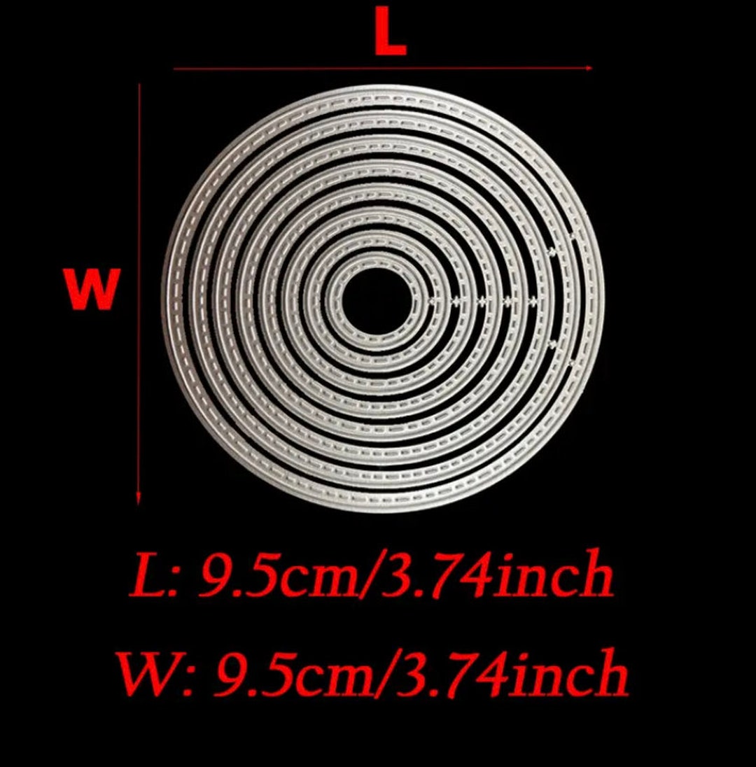 Die Cut Geometric Circle Metal Cutting Dies Scrapbook Paper Craft DIY ...