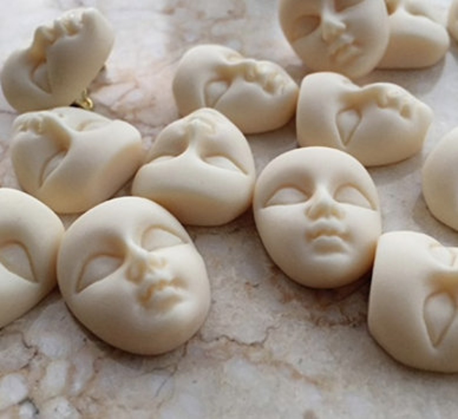 5 Small Resin Faces Cabochons Mask Fallback. Girl Woman Diy - Etsy UK