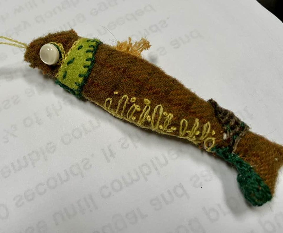 Wool Felt Fish Little Appliqué Patch Ornament Ornie Felt Embroidered ...