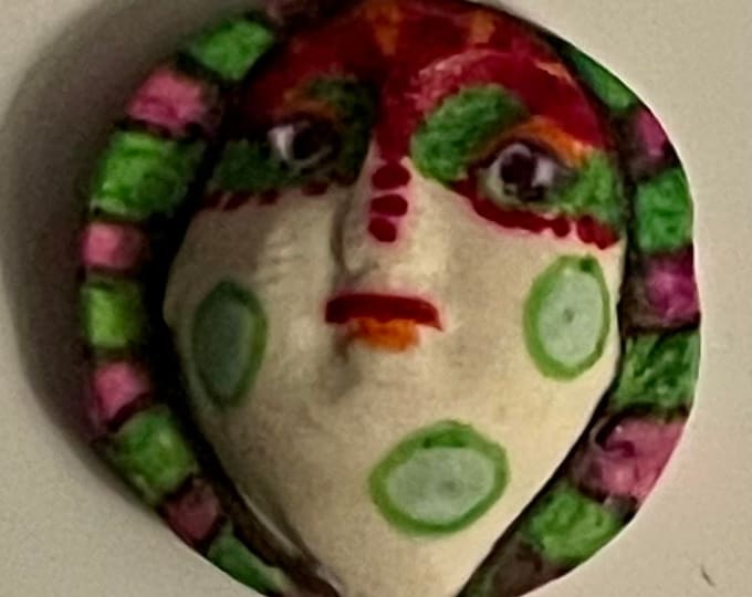 5 Small Resin Faces Cabochons Mask Fallback. Girl Woman Diy Jewelry ...