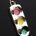 Traffic Light Charm Keychain Key Ring Chain 3D Street Red Green Yellow ...