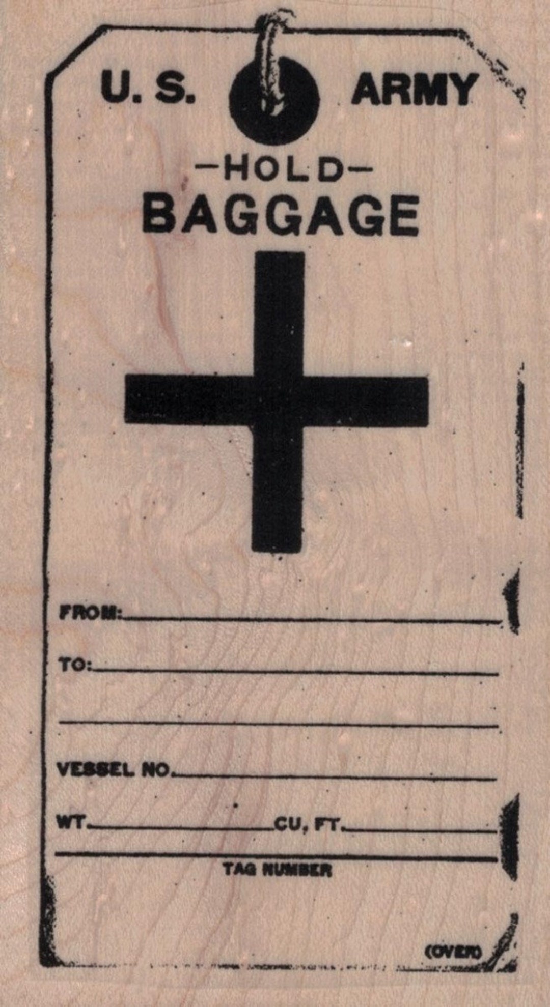 Rubber Stamps Grunge Army Baggage Tag Inches 20690 - Etsy