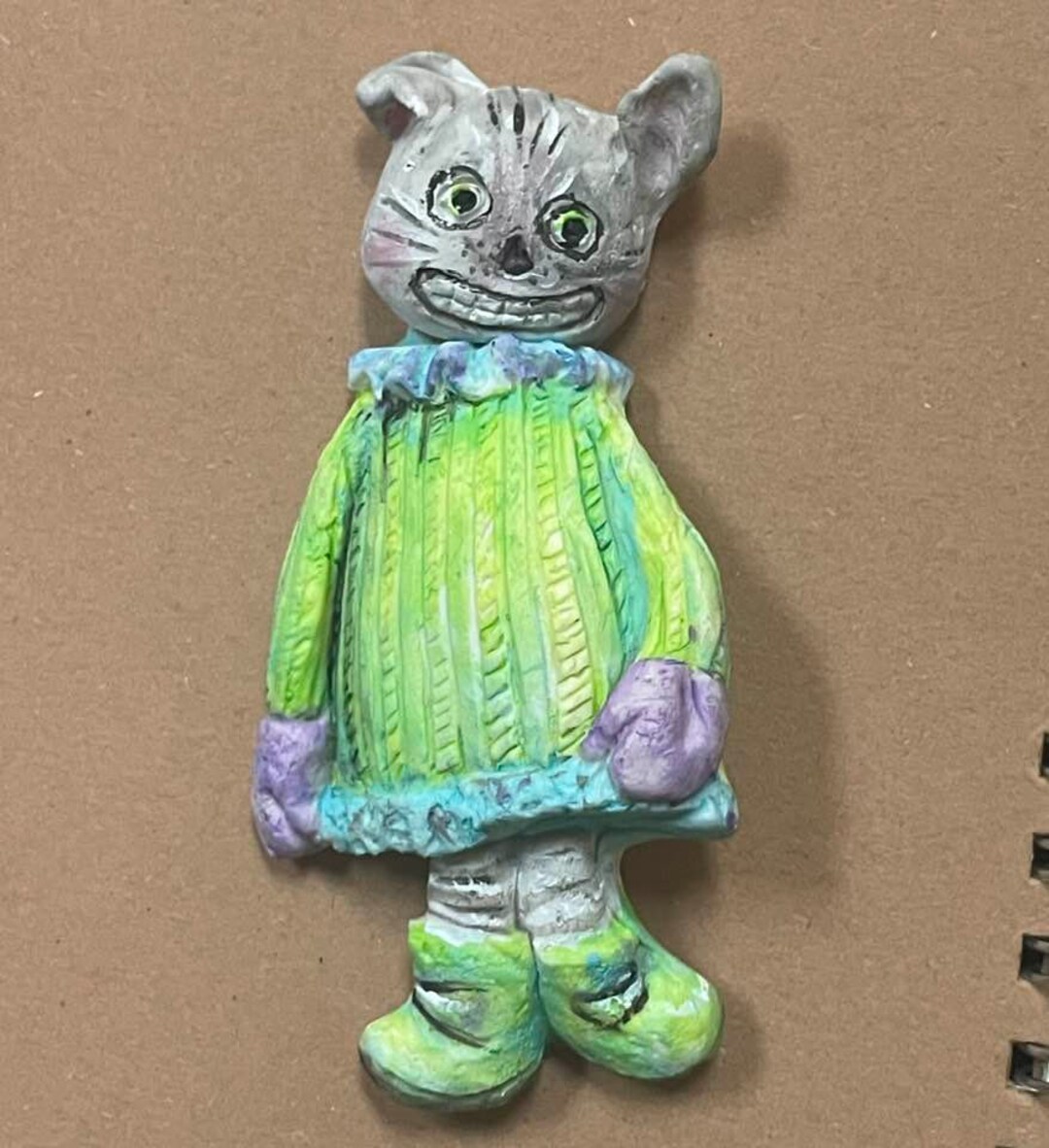 Clay Ghost Tile Flat Back Decoration Halloween Handmade Painted - Etsy