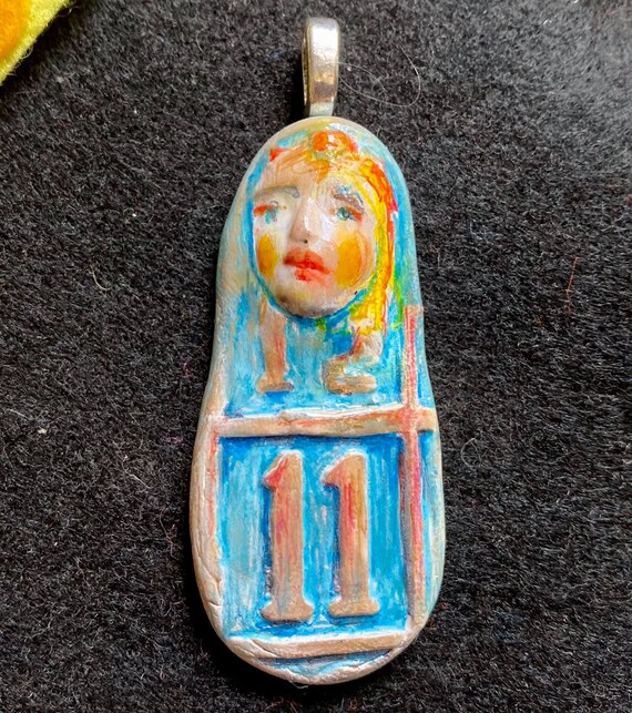 Miniature art doll clay pendant doll body fragment artifact | Etsy