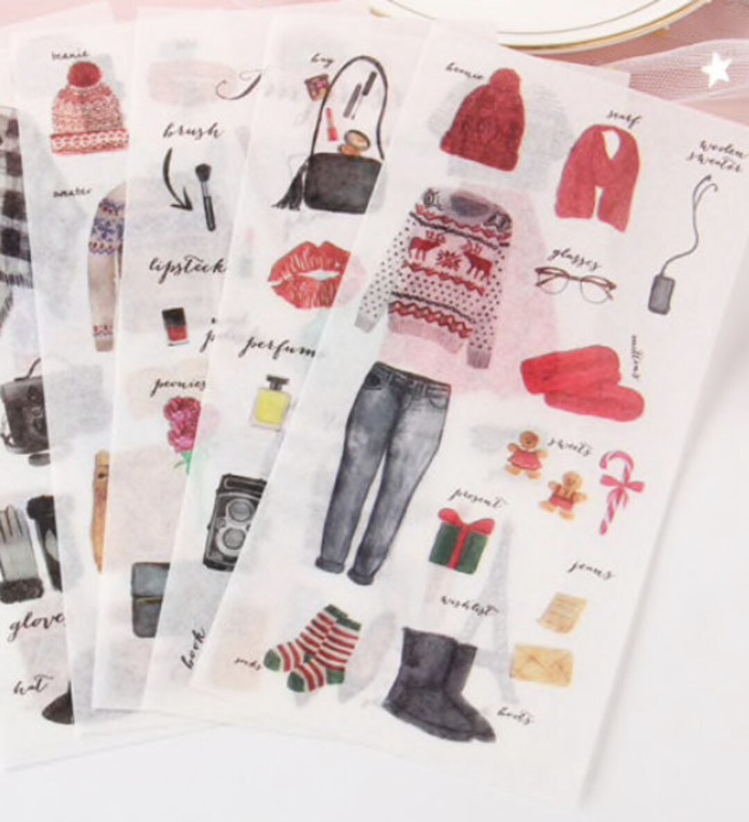 6 Sheets Clothes Sexy Stickers Wardrobe Sweaters Pants Accessories ...