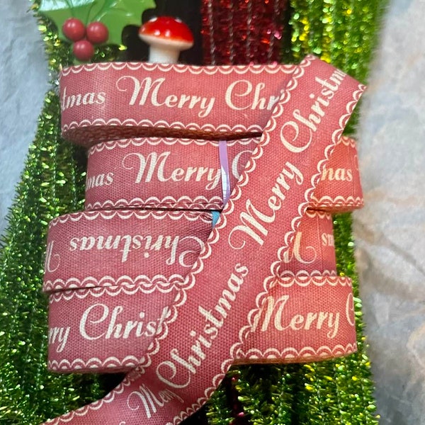 Merry Christmas Ribbon - Etsy
