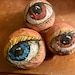 Handmade Paper Mâché Eye Eyeball Round Ball Flat Back Halloween ...