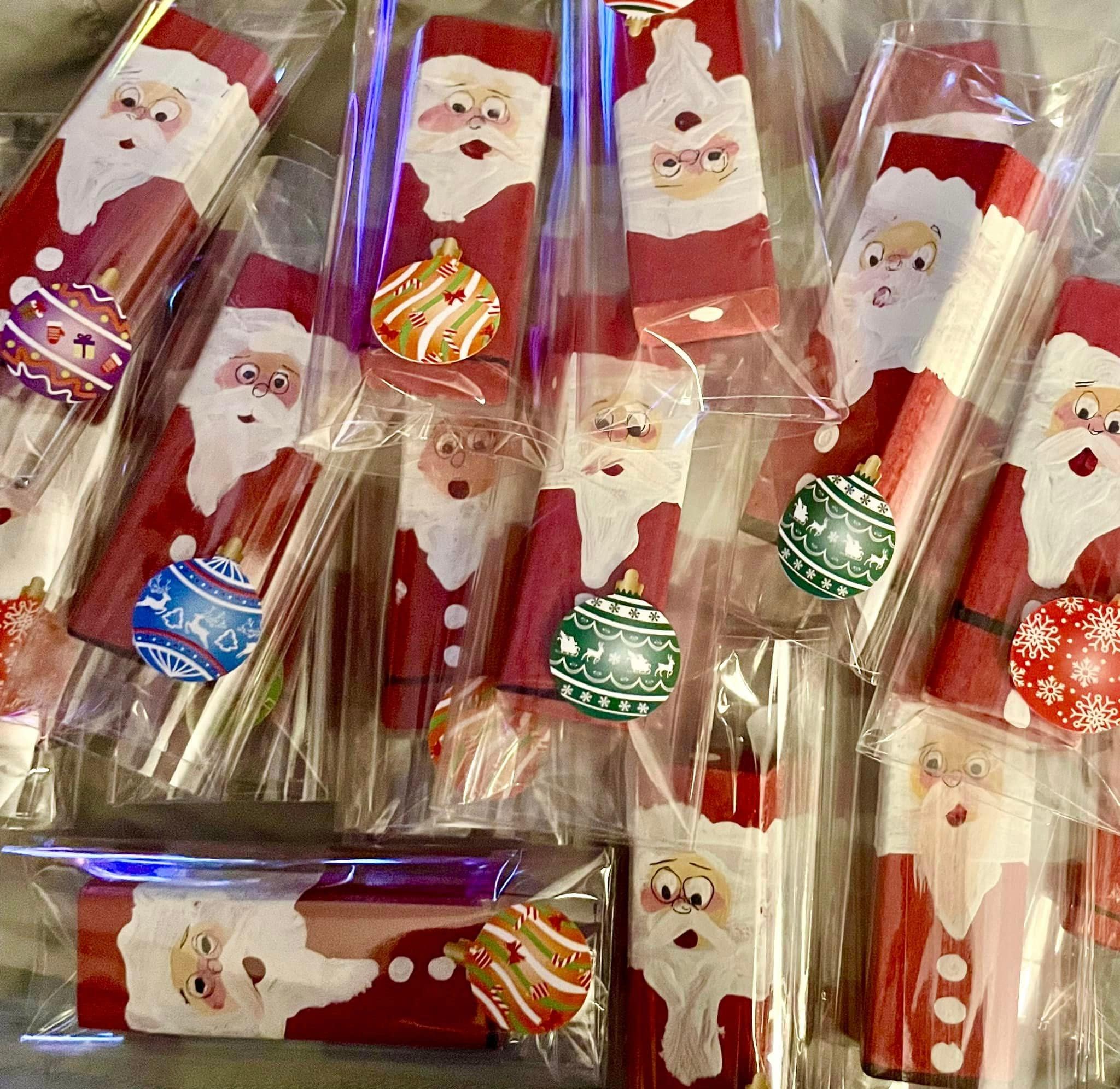 Christmas Primitive Santa Claus Gift Stocking Stuffer Wooden Wood Jenga ...