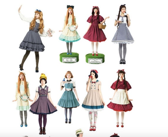 13 woman girl cosplay Stickers Crafts And Scrapbooking | Etsy