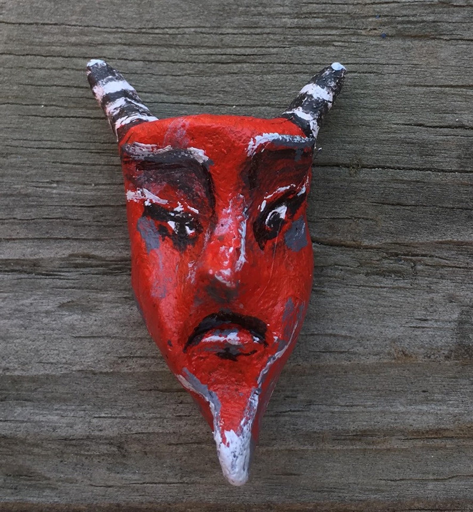 Devil Halloween Ceramic Clay Face Doll Parts Handmade Cabochon - Etsy