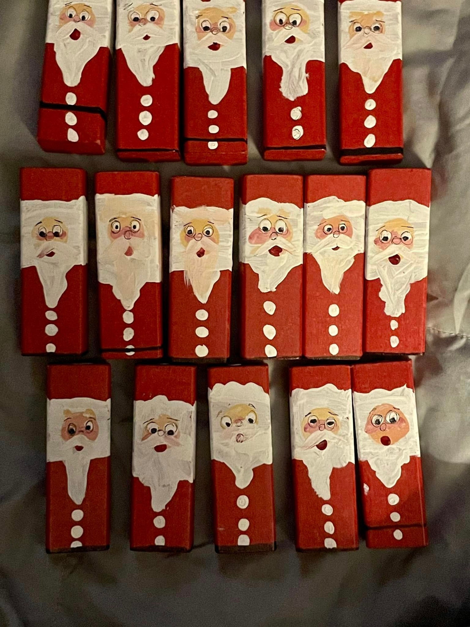 Christmas Primitive Santa Claus Gift Stocking Stuffer Wooden Wood Jenga ...