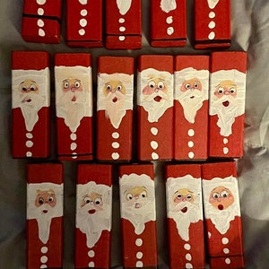 Christmas Primitive Santa Claus Gift Stocking Stuffer Wooden Wood Jenga ...