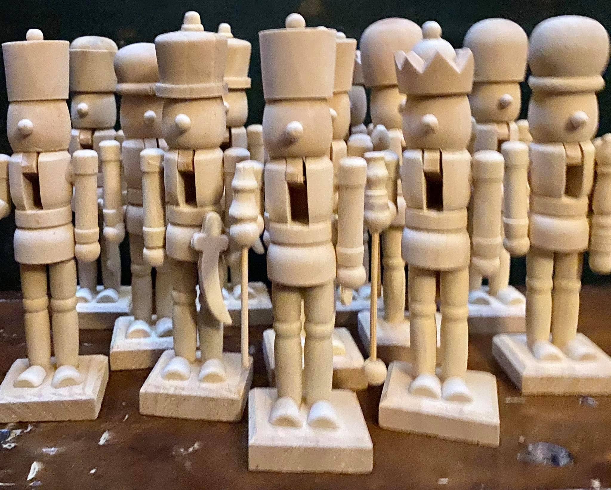 2 DIY Wood Nutcracker Blank Unpainted Doll Unfinished Christmas ...