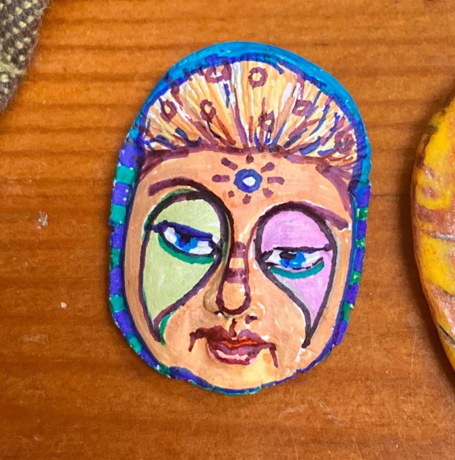 Clay Face Doll Parts Craft Supplies Woman Handmade Cabochon Mask Woman ...