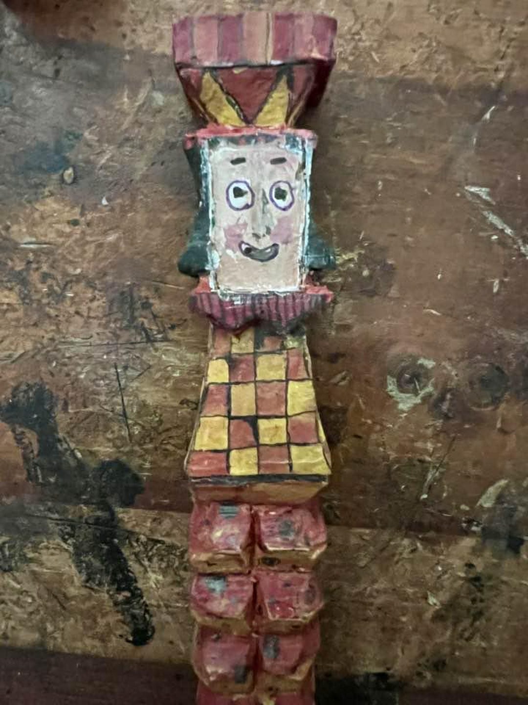 Wood Carving Jester Primitive Woodcarving Wood Carved Carving Decor ...