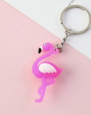 Flamingo keychain key chain key ring chain 3D pendant | Etsy