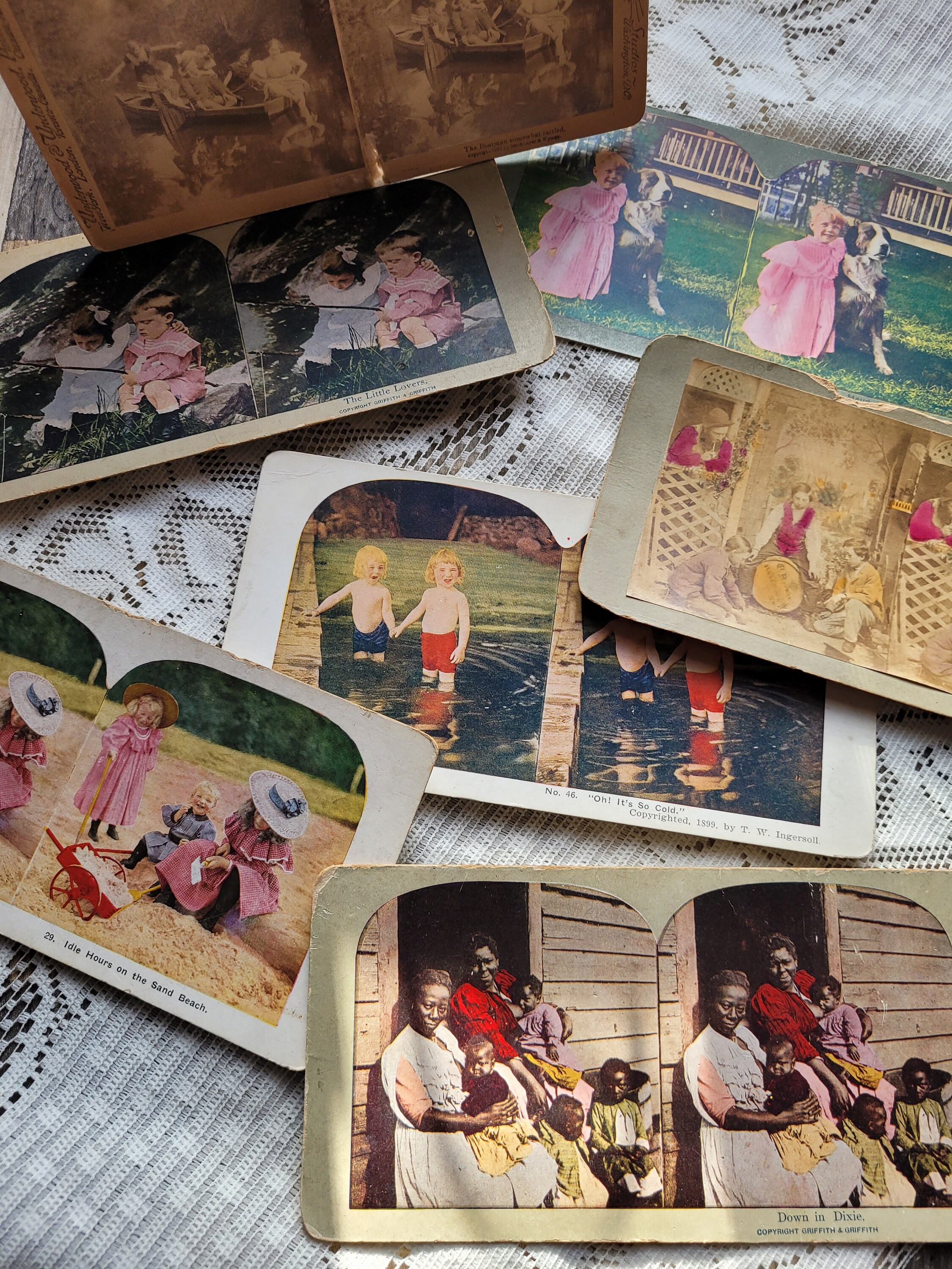 Vintage Digital Art Stereoscope Viewer Cards Junk Journaling Greeting ...