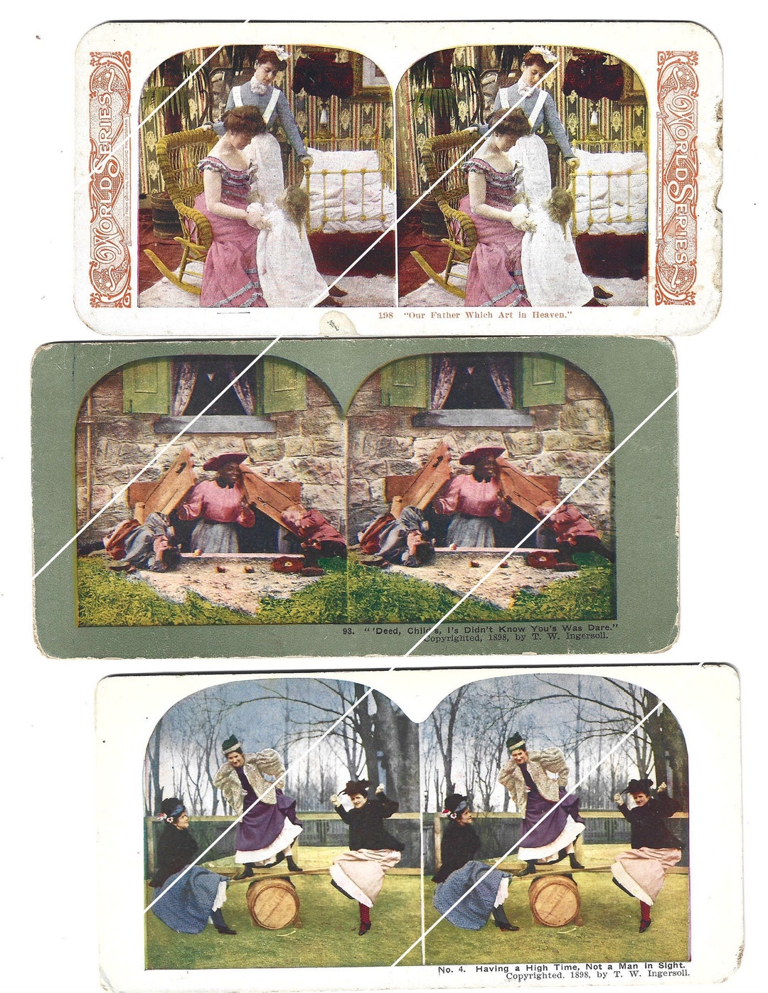 Antique Digital Art Stereoscope Viewer Cards Junk Journaling ...