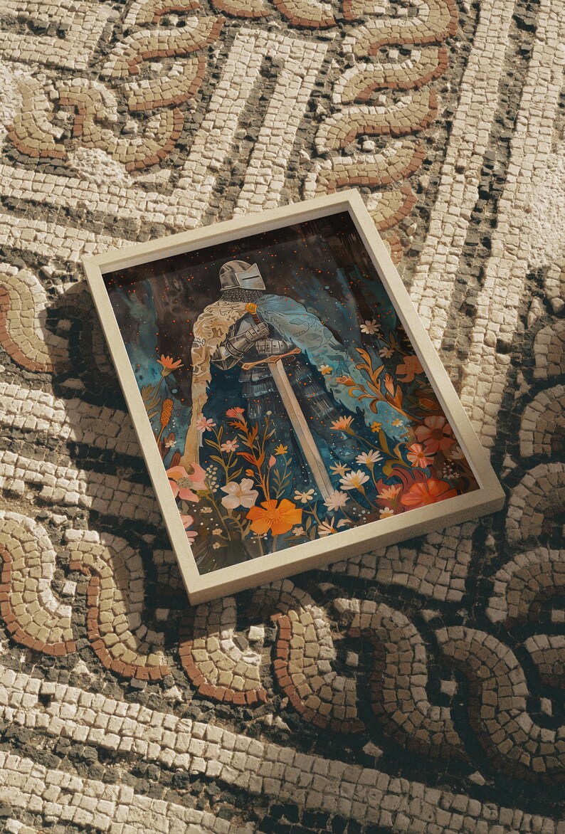 Medieval Knight Art Print Knightcore Fantasy Art Fantasy Sword ...