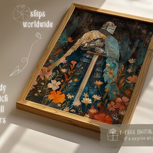 Medieval Knight Art Print | Knightcore Fantasy Art | Fantasy Sword ...