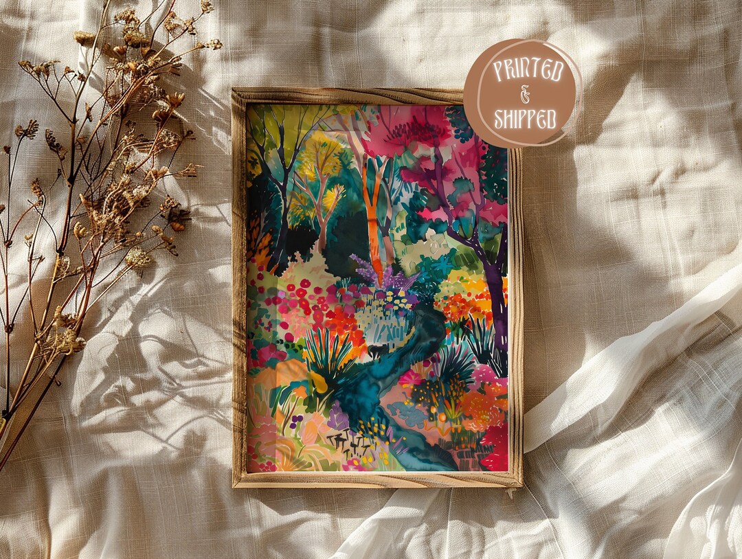 Matisse Print | Cottagecore Wall Art | Colorful Botanical Print ...