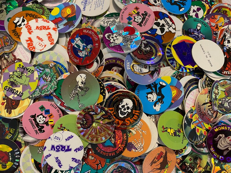 Pogs LOT OF 10 Vintage Milk Caps. Unsold Inventory From the 90s ...