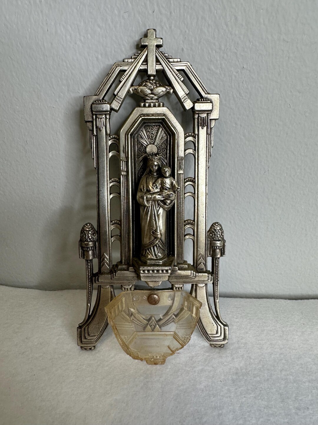 Religious Holy Water Stoup Holy Font Vessel Made in France Rare Find ...