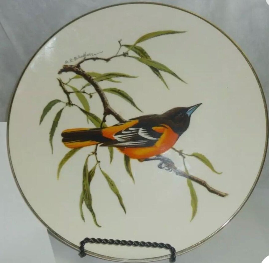 Vintage Avon Bird Collector Plate Don Eckelberry Baltimore Oriole USA ...
