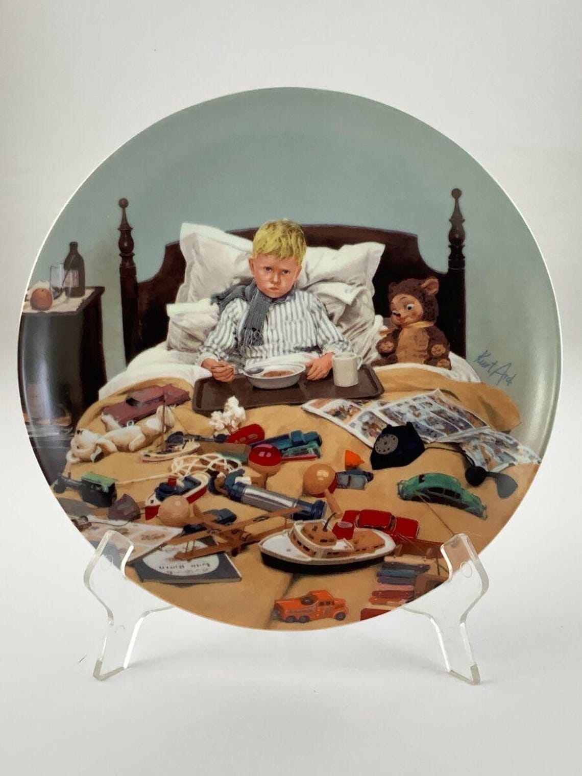 Kurt Ard “en Kedelig Snue” Collectible Plate - Etsy