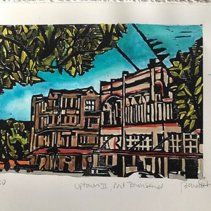 Uptown II, Port Townsend - Original Woodblock Print. - Etsy
