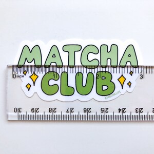 Matcha Club Sticker Water Bottle Sticker Cute Stickers for Laptop ...