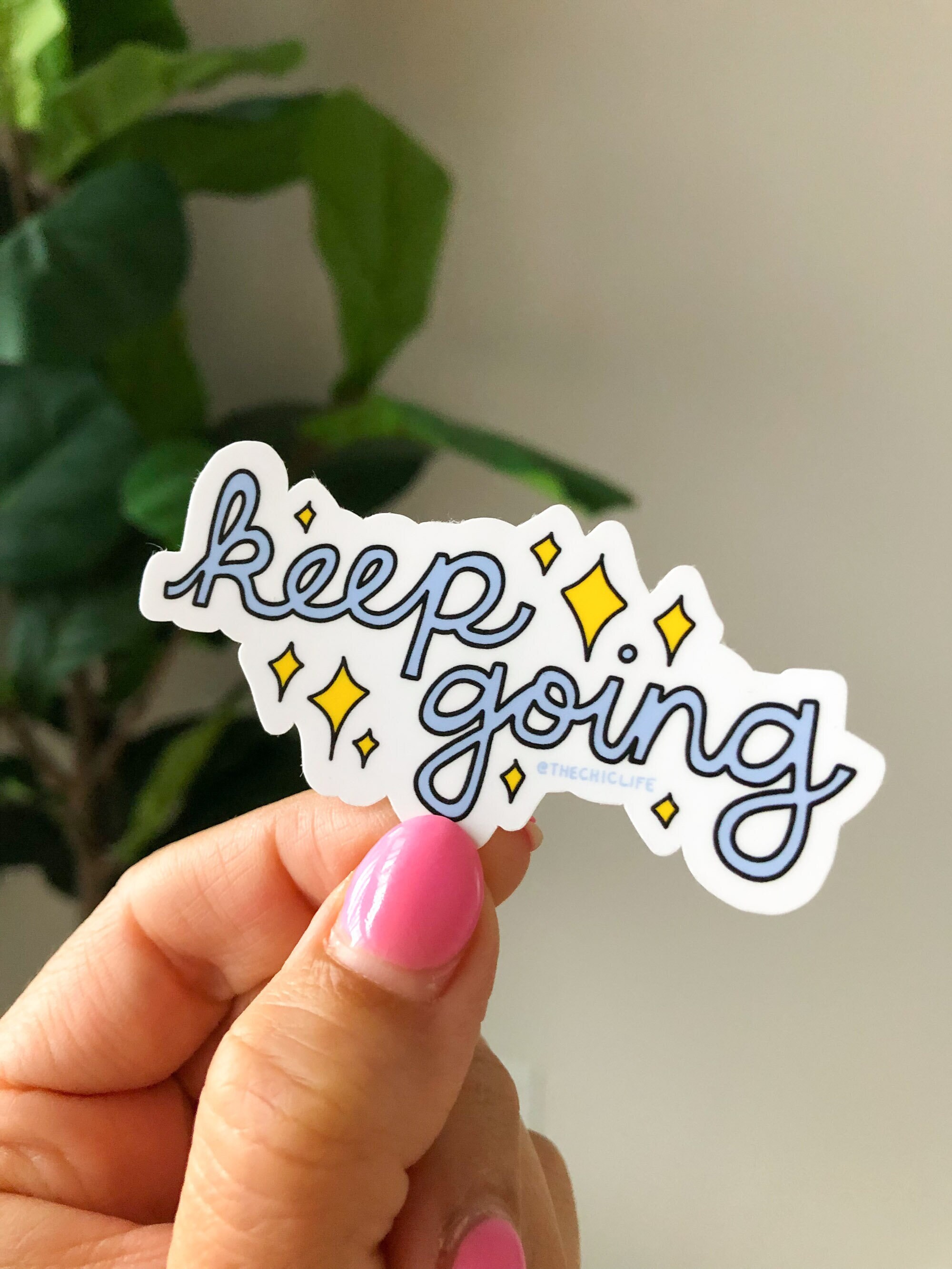 Keep Going cursive Sticker Water Bottle Sticker Also for - Etsy