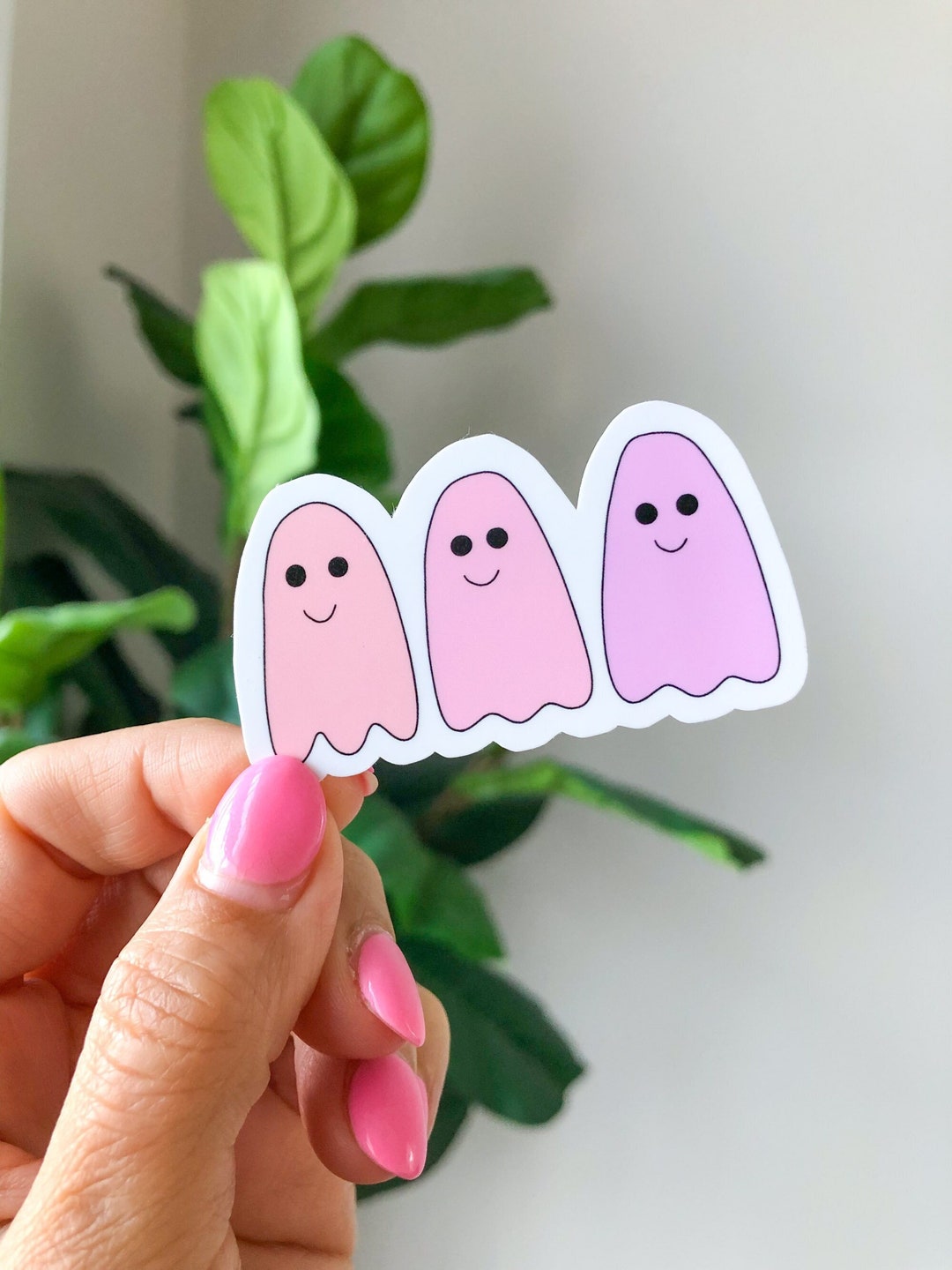 Cute Pastel Ghost Trio Sticker Water Bottle Sticker Also for Laptop ...
