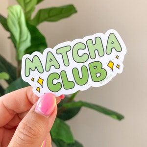Matcha Club Sticker Water Bottle Sticker Cute Stickers for Laptop ...