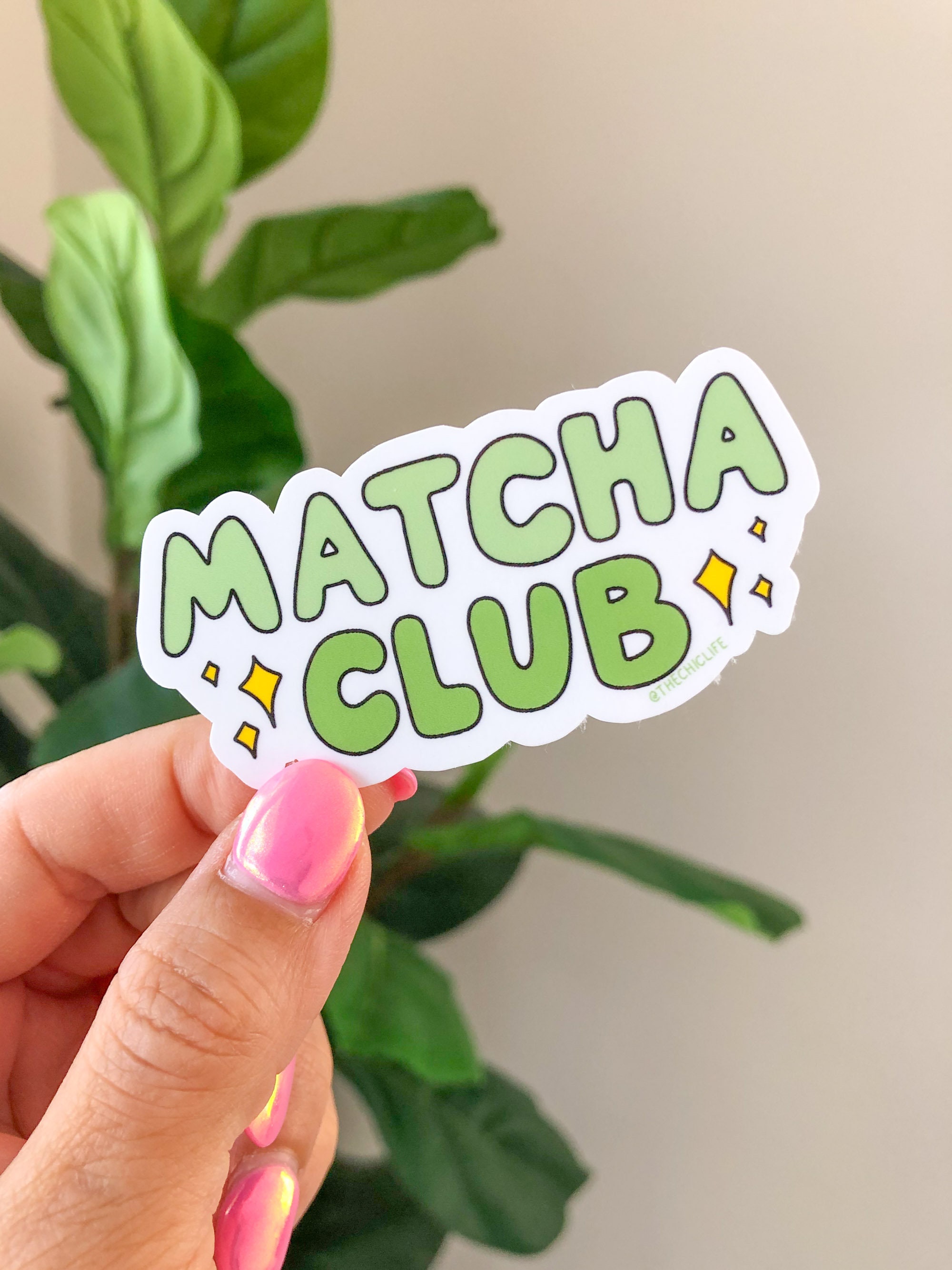 Matcha Club Sticker Water Bottle Sticker Cute Stickers for Laptop ...
