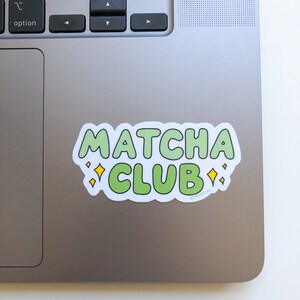 Matcha Club Sticker Water Bottle Sticker Cute Stickers for Laptop ...