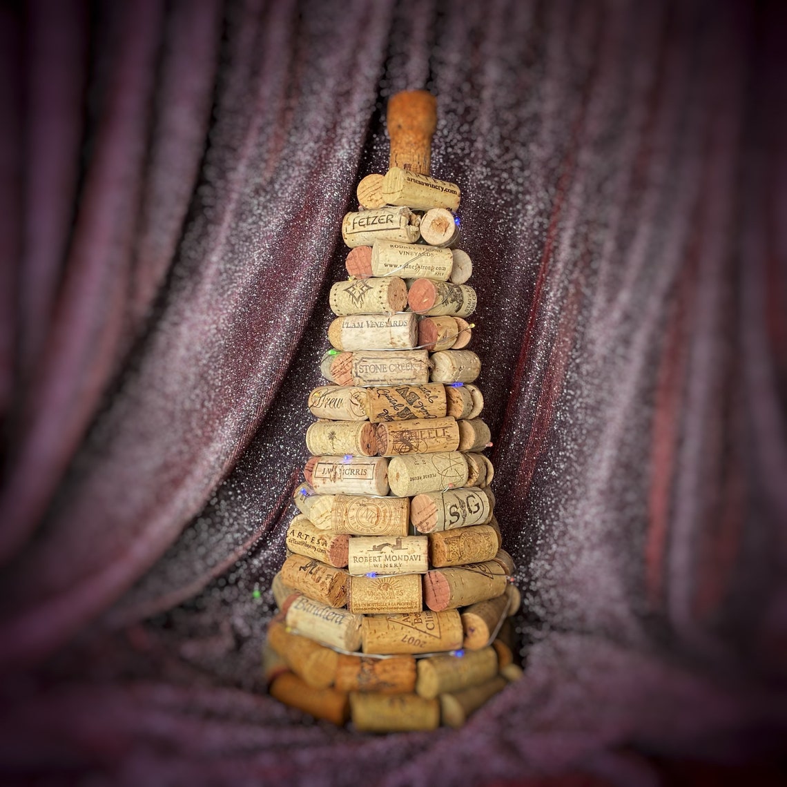 Wine Cork Tree Holiday Decoration or Wine Cork Christmas Tree | Etsy