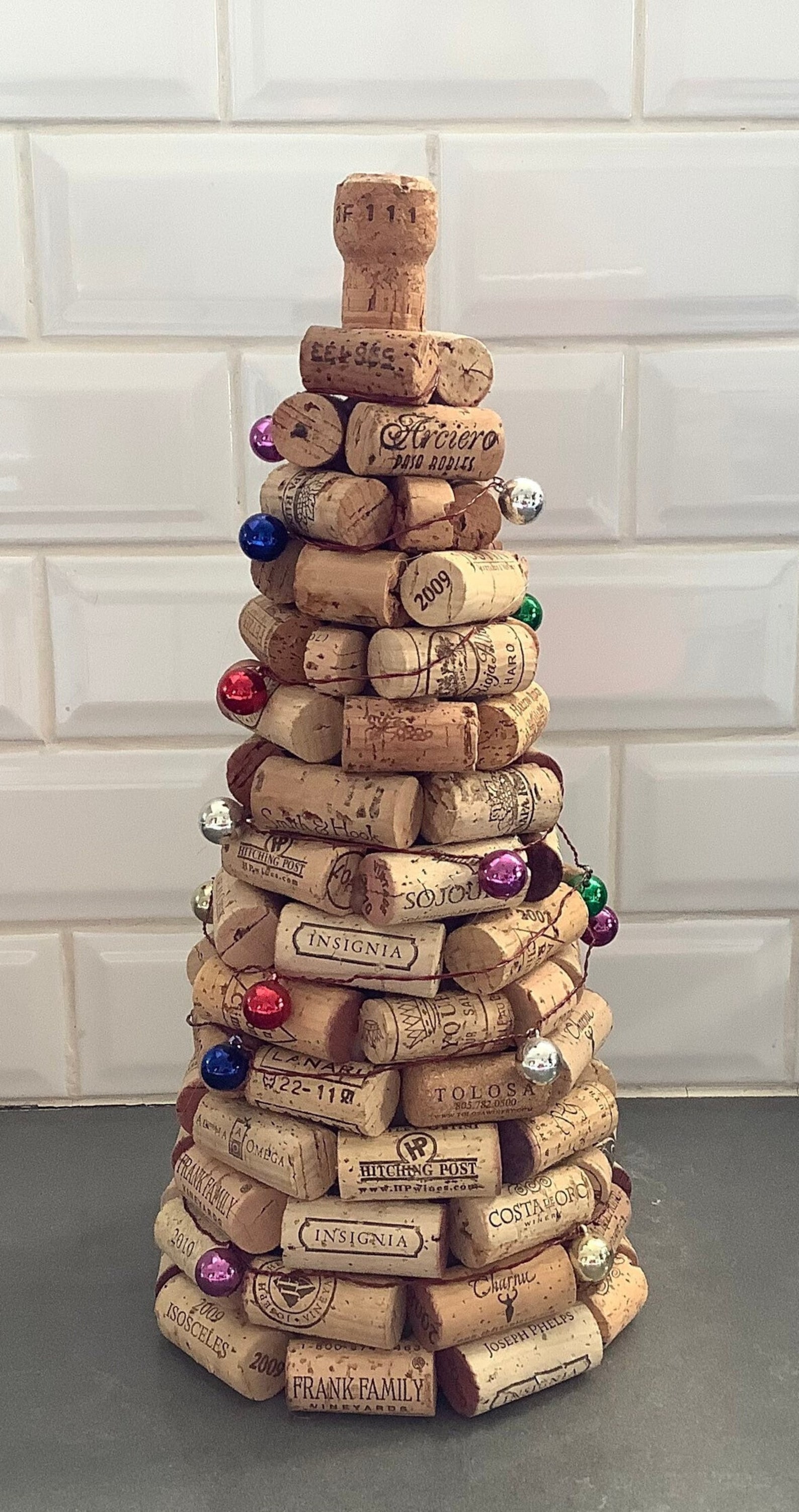 Wine Cork Tree Holiday Decoration or Wine Cork Christmas Tree - Etsy