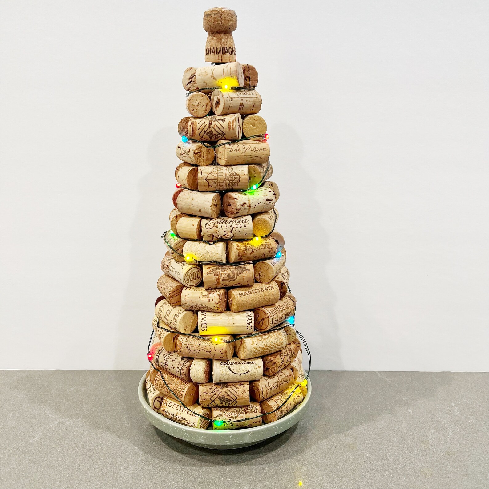 Wine Cork Tree Holiday Decoration or Wine Cork Christmas Tree - Etsy