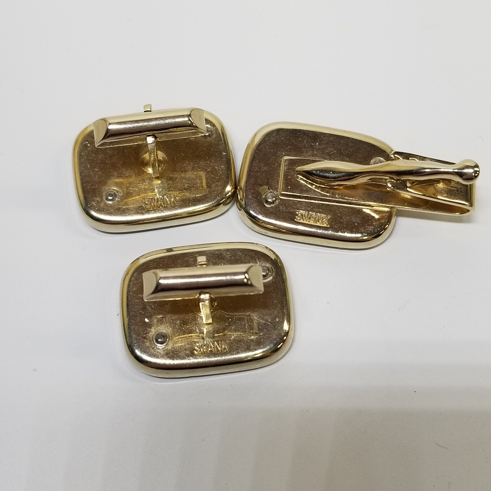 Vintage Swank Cufflinks and Tie Clip Set Old Car and Driver - Etsy