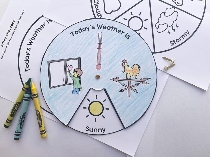 Spin & Colour in Weather Wheel Printable | Preschool / Kindergarten ...