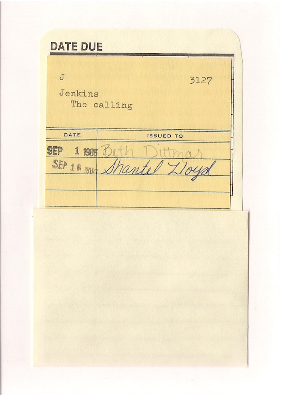 Vintage Library Book Card