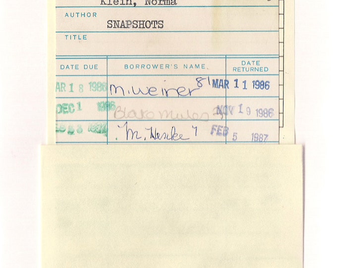 Vintage Library Card Notecard - Etsy