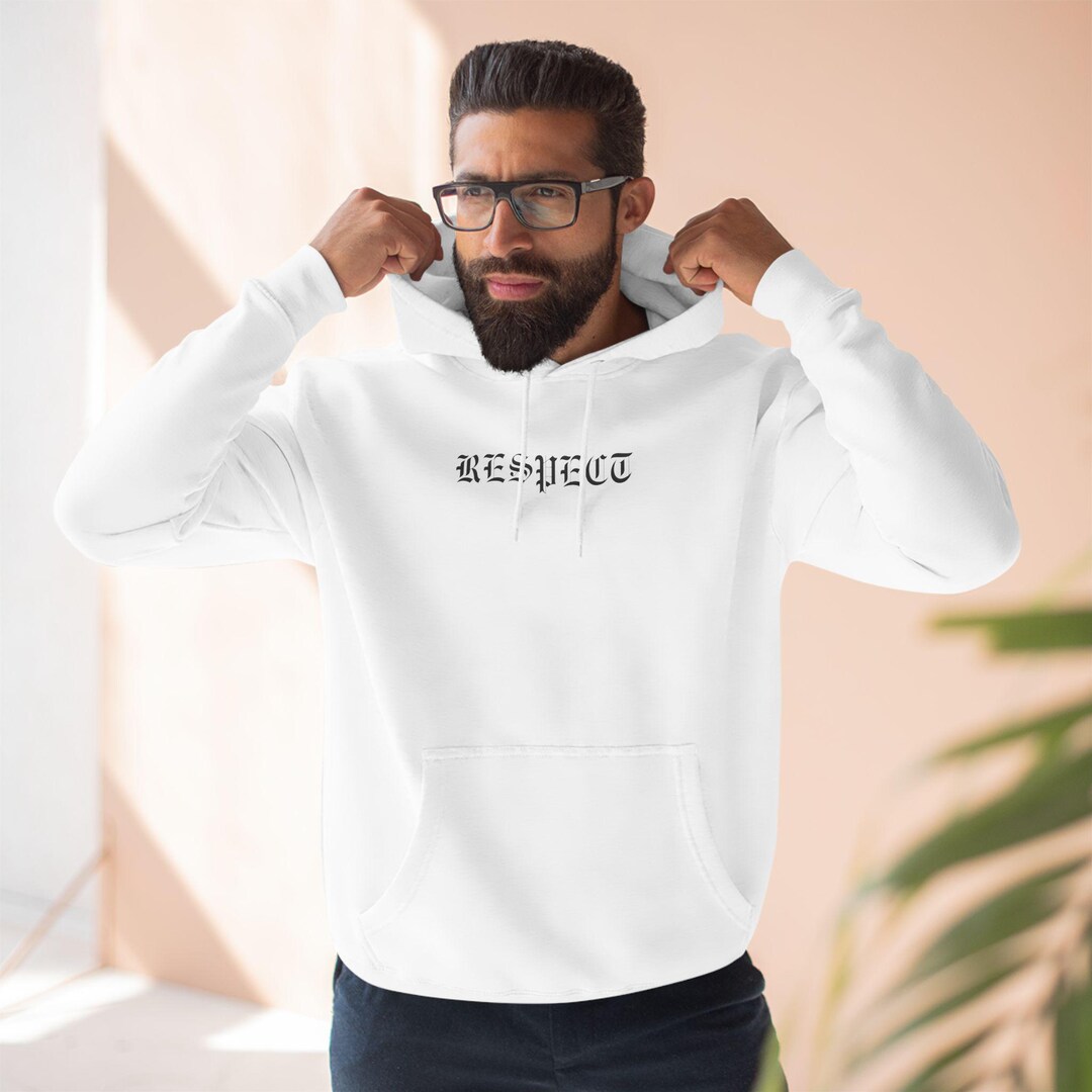 Respect Three-panel Fleece Streetwear Hoodie - Etsy