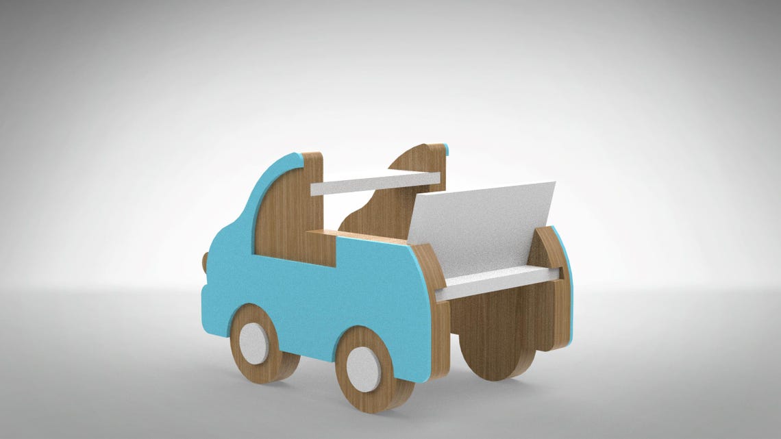 Digital Car-themed Stool and Table Set Design - Etsy