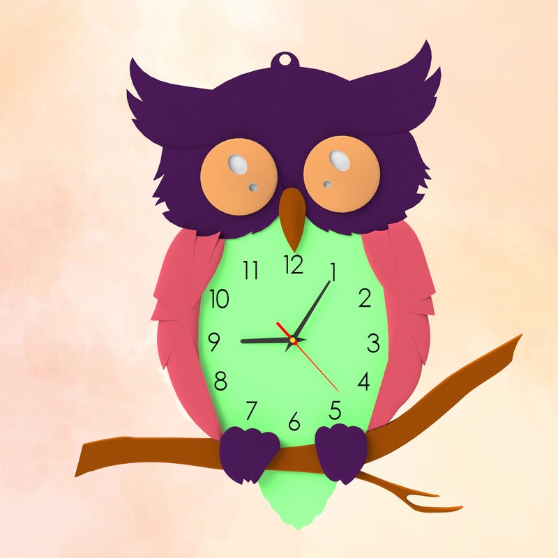Wooden Owl Clock - Etsy
