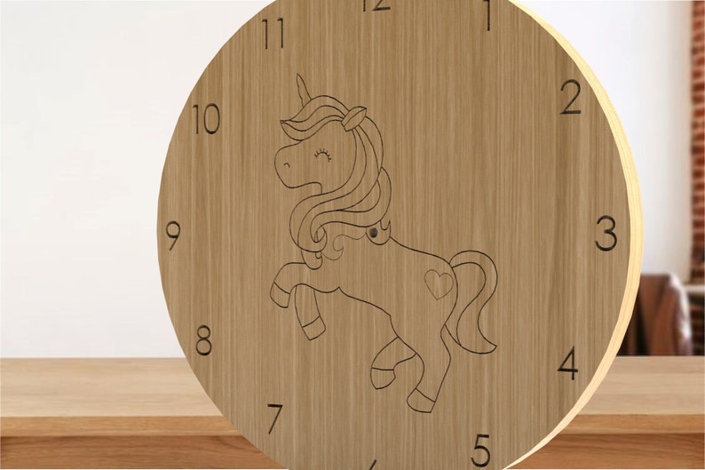 Cute Unicorn-themed Digital Clock Design - Etsy